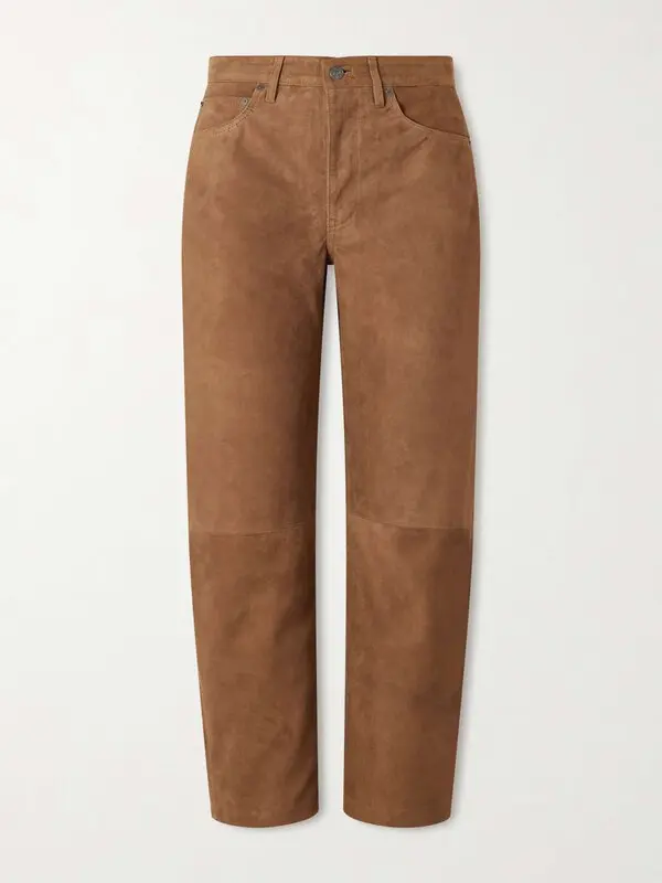 Citizens Of Humanity Miro Suede Barrel-leg Pants