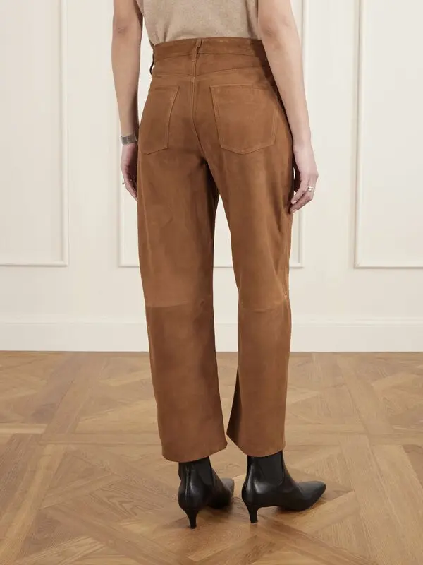Citizens Of Humanity Miro Suede Barrel-leg Pants