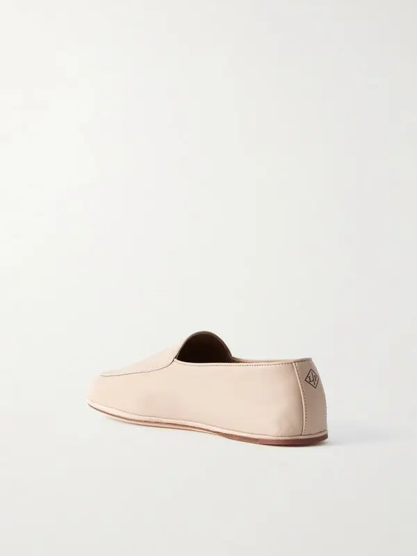 Loro Piana Anton Walk Leather Loafers - Neutrals