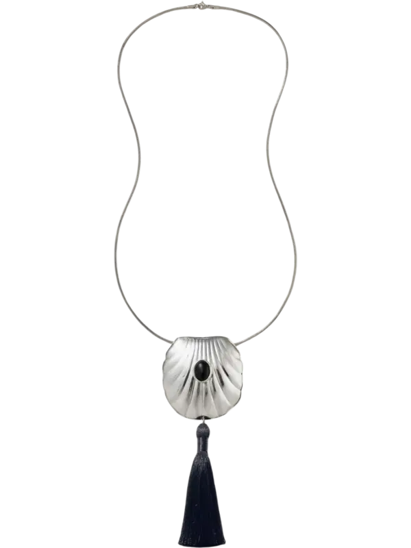 Juju Vera Petra Onyx Tassel Necklace - Black