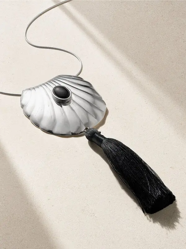 Juju Vera Petra Onyx Tassel Necklace
