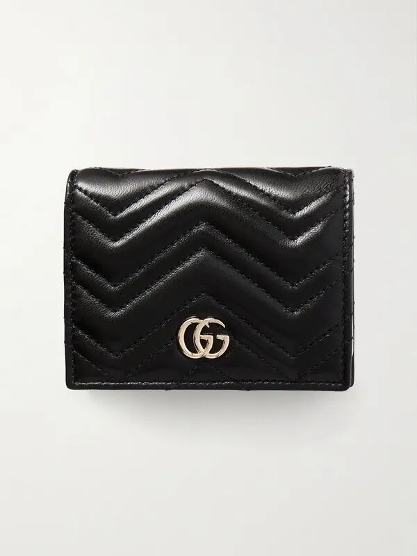 Gucci Gg Marmont Small Quilted Leather Wallet - Black