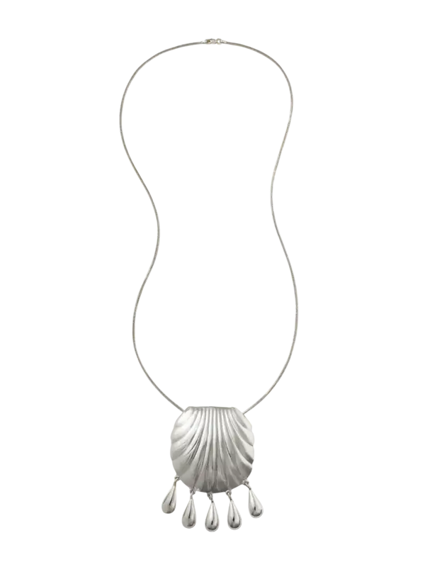 Juju Vera Petra Shell Necklace - Silver