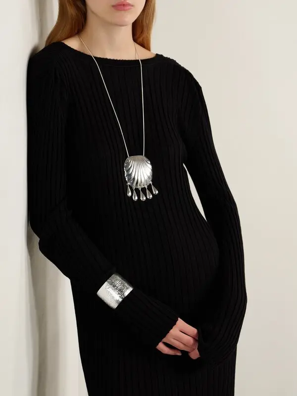 Juju Vera Petra Shell Necklace - Silver