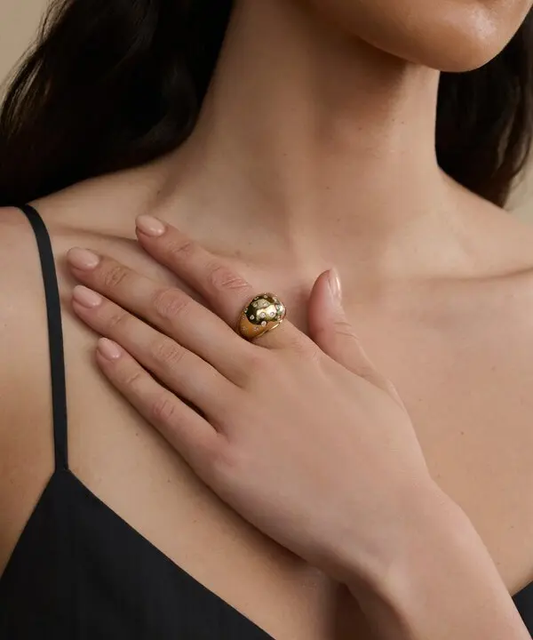 Jenni Kayne Diamond Felix Dome Ring - Gold