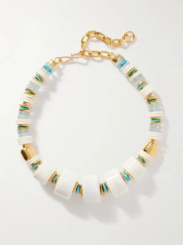 LIZZIE FORTUNATO Granada Beaded Necklace - White