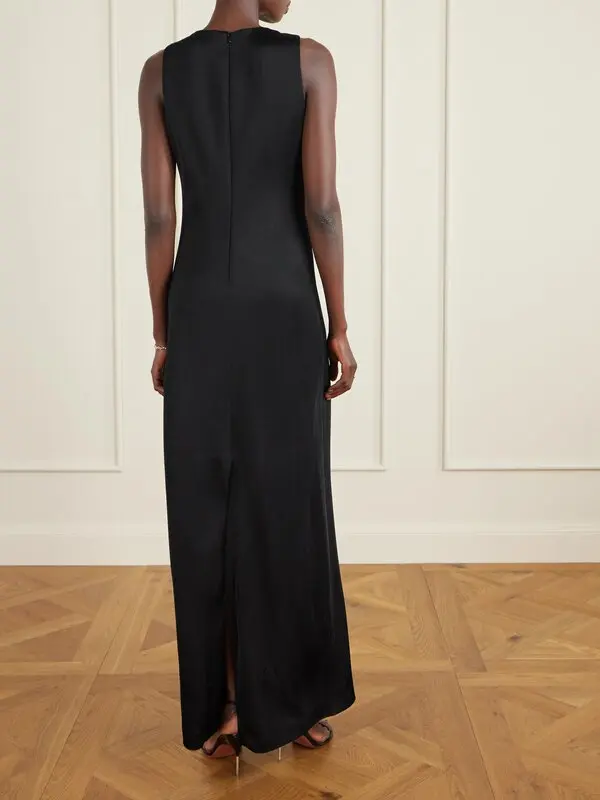 Veronica De Piante Carmen Satin-jersey Maxi Dress
