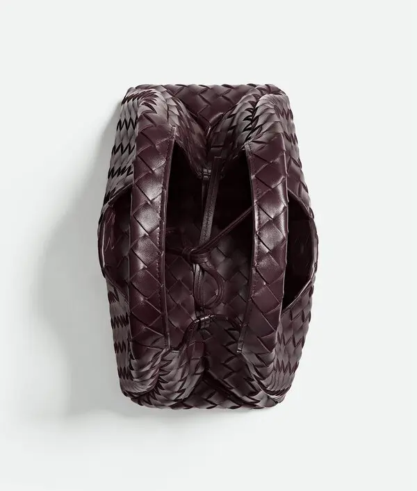 Bottega Veneta Intrecciato Leather Shoulder Bag - Dark Barolo