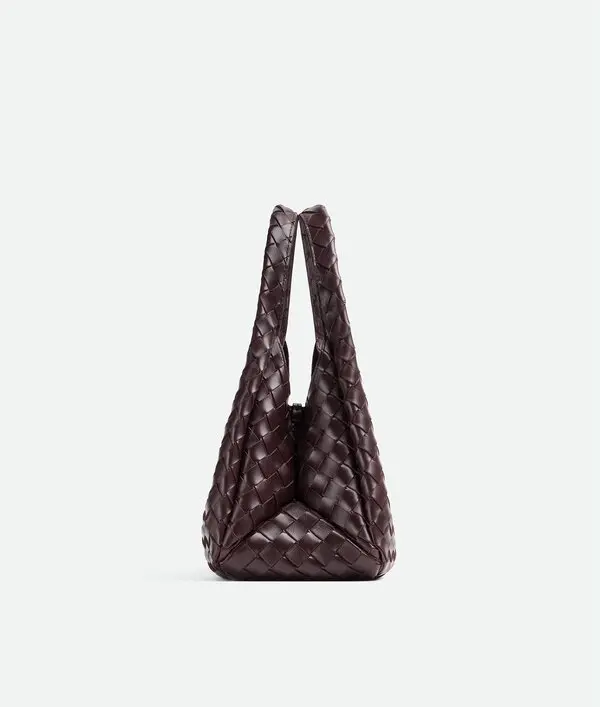 Bottega Veneta Intrecciato Leather Shoulder Bag - Dark Barolo