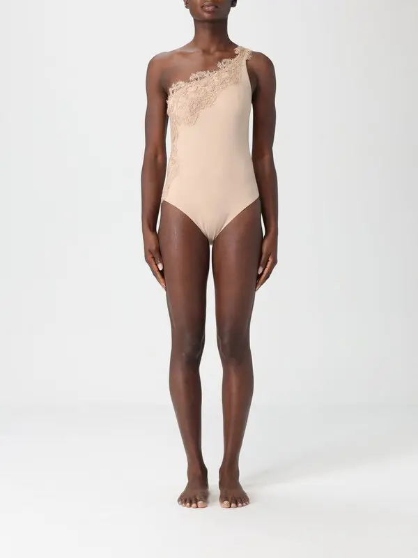 Ermanno Scervino One-shoulder One-piece Swimsuit - Beige