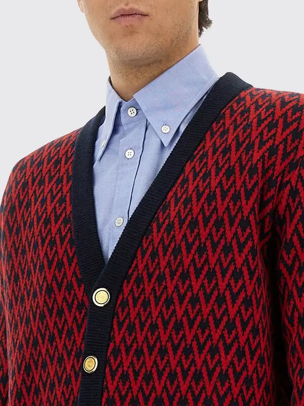 Valentino Garavani Geometric Patterned Cardigan