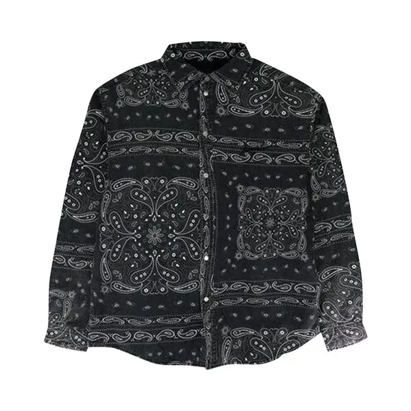PURPLE BRAND Bandana Print Long-sleeve Shirt