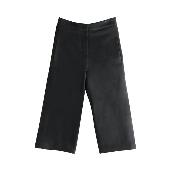 AMOMENTO Curved Culotte Pants