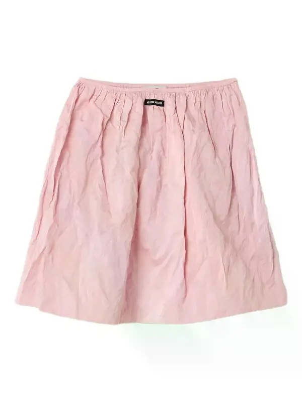 Miu Miu Logo-detail Mini Skirt