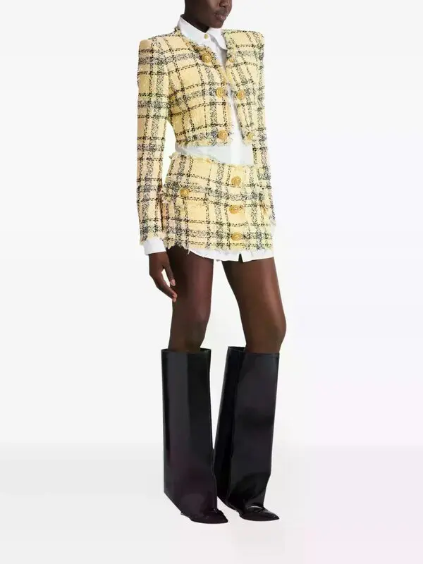 Balmain Tweed Jacket - Yellow