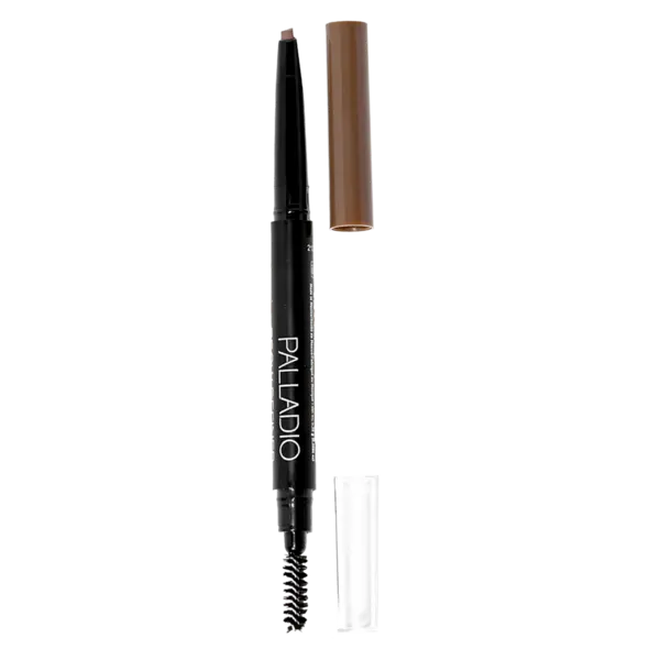 PALLADIO The Brow Definer, Tri-tip Retractable Pencil - Medium Brown