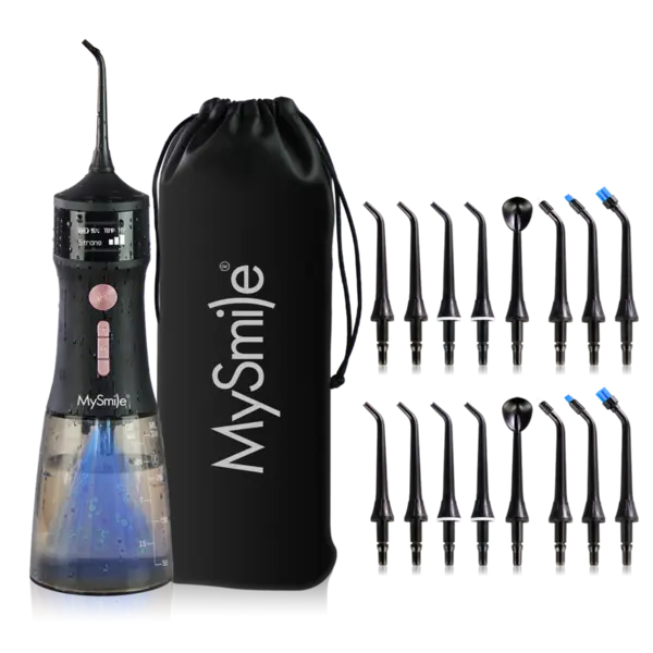 MYSMILE Lp221 Cordless Uvc Sterilizable Water Flosser With Extra Jet Tips Bundle - One-color