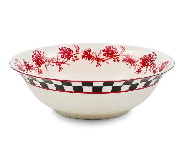 MACKENZIE-CHILDS Cardinal Toile Serving Bowl - One-color