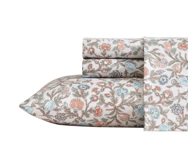 Wrangler Westward Floral Beige Twin Microfiber Sheet Set