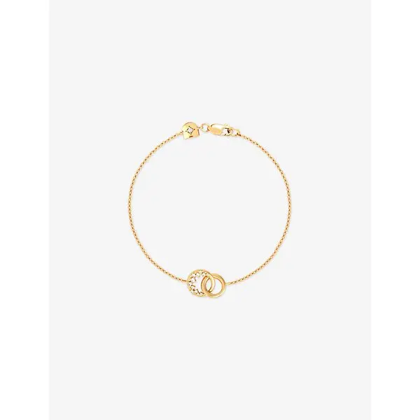 ASTRID & MIYU Orbit 18ct Yellow Gold-plated Sterling Silver And Zirconia Bracelet - 18ctgoldplatedsilver