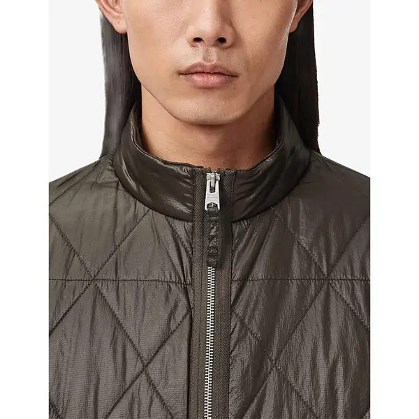 ALLSAINTS Tribex Shine Funnel-neck Quilted Jacket