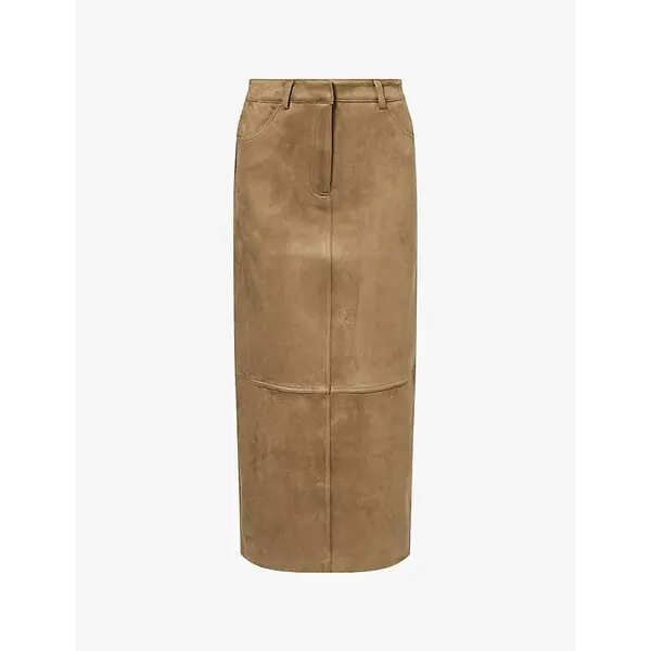 4TH & RECKLESS Lorna Faux-suede Maxi Skirt