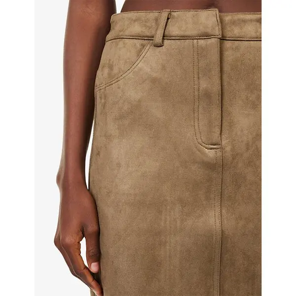 4TH & RECKLESS Lorna Faux-suede Maxi Skirt