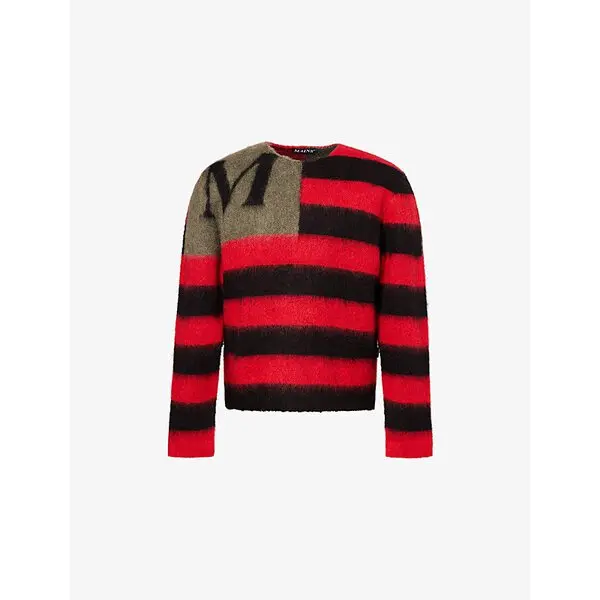 MAINS Striped Crewneck Wool-blend Jumper