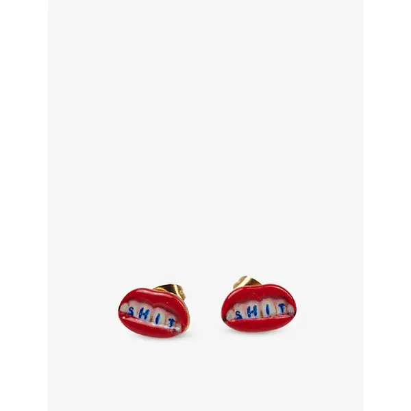 SELETTI Shit' Mouth Stud Earrings - One-color