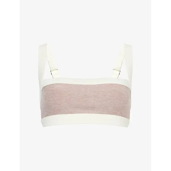 Monday Swimwear Outpost Square-neck Sports Bra - Heather Mauve/ivory