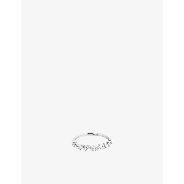 ASTRID & MIYU Crystal Scatter Rhodium-plated Ring - Rhodiumplatedsilver