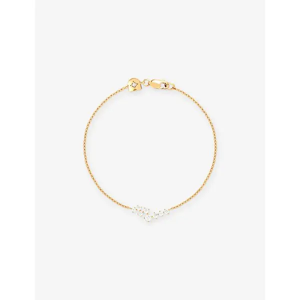 ASTRID & MIYU Crystal Scatter Bracelet - 18ctgoldplatedsilver