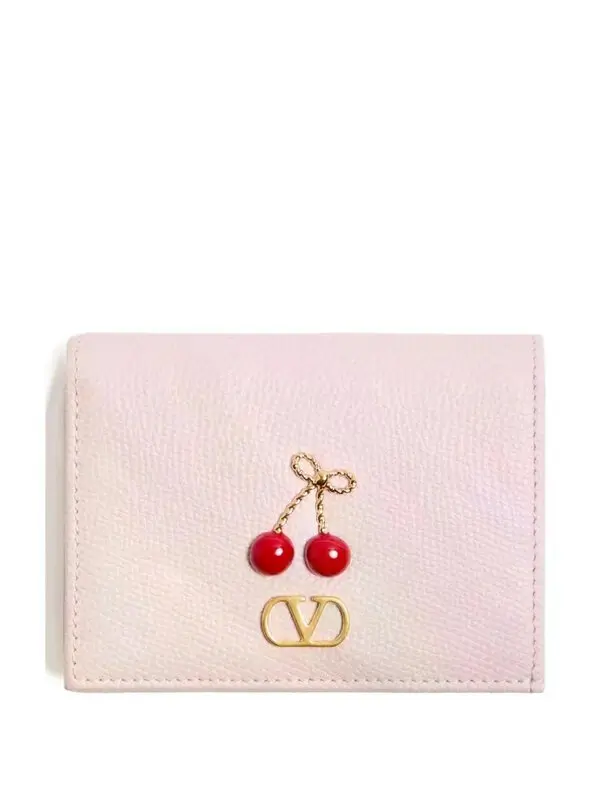 Valentino Garavani Cherryfic Grained Wallet - Pink