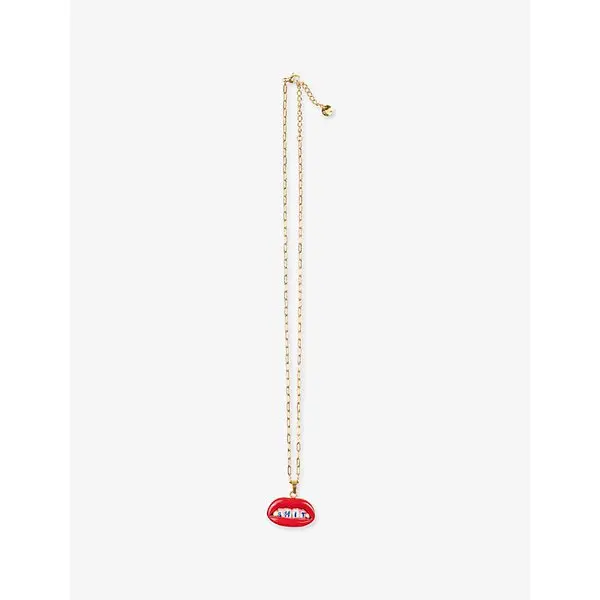 SELETTI Wears Toiletpaper 'shit' Mouth Pendant Necklace - One-color