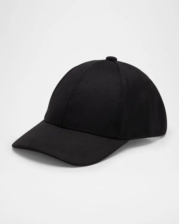 Neiman Marcus Cashmere Baseball Cap - Black