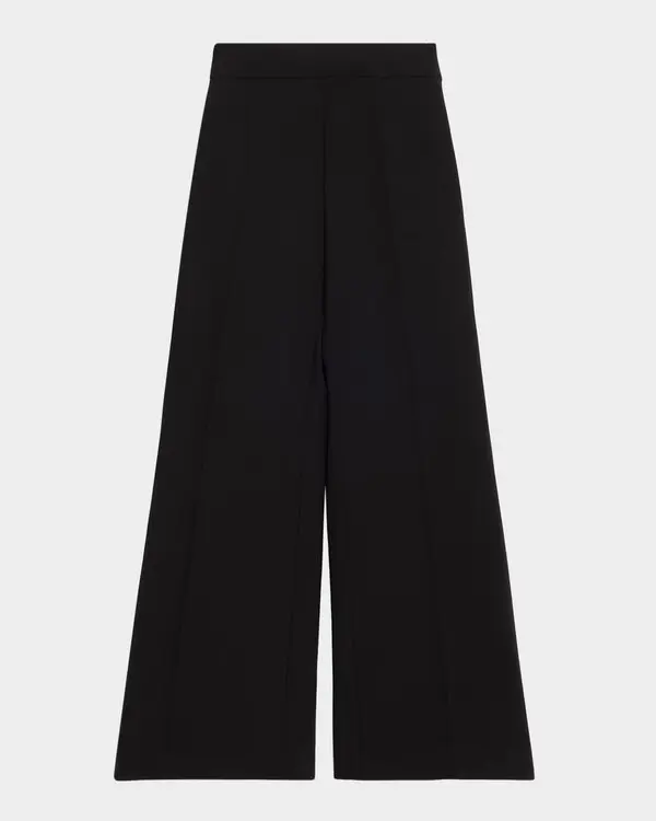 Carolina Herrera High-rise Wide-leg Wool Pants - Black