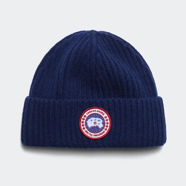 Canada Goose Cashmere Blend Ribbed Toque - Atlantic Nvy