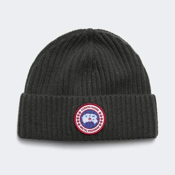 Canada Goose Cashmere Blend Ribbed Toque - Military Green