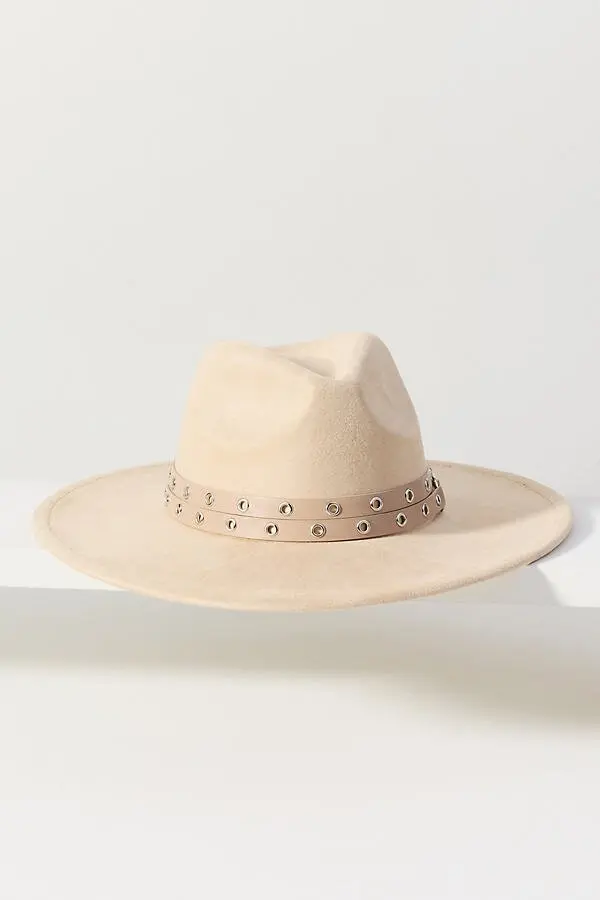 8 Other Reasons Flat-brim Felt Rancher - Cream