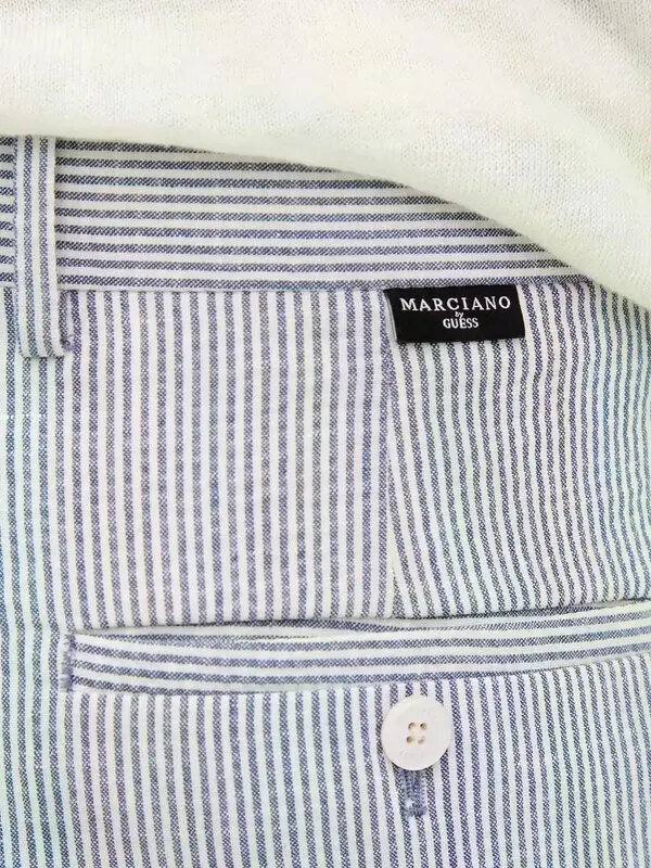 MARCIANO Striped Pressed Crease Trousers