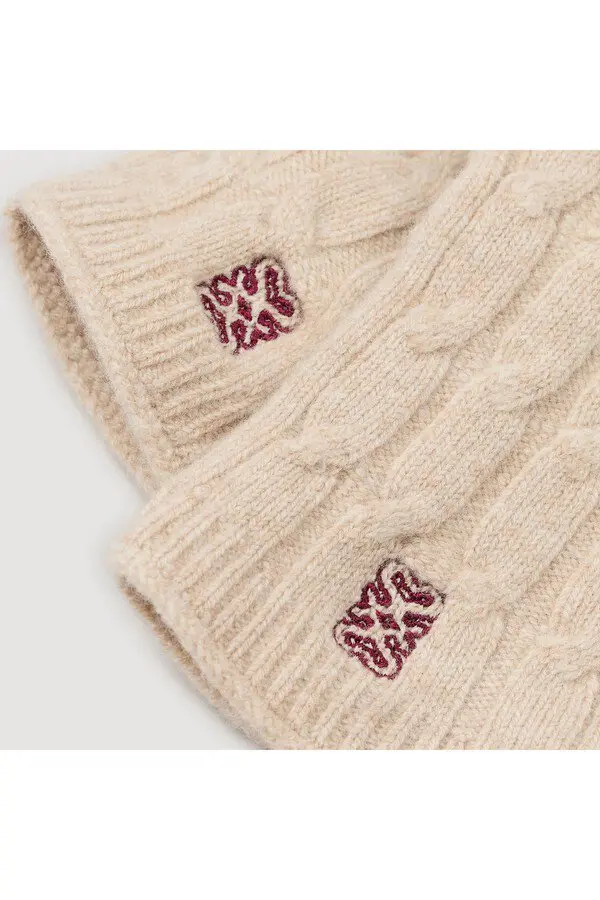 Sandro Cable Knit Gloves