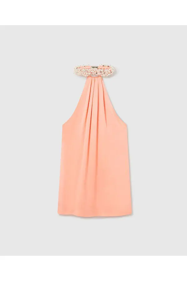 Stella McCartney Bead-embellished Twisted Mini Dress - Pink