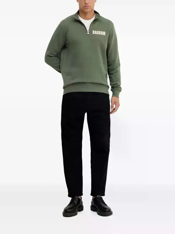 Barbour Logo-print Half-zip Sweatshirt