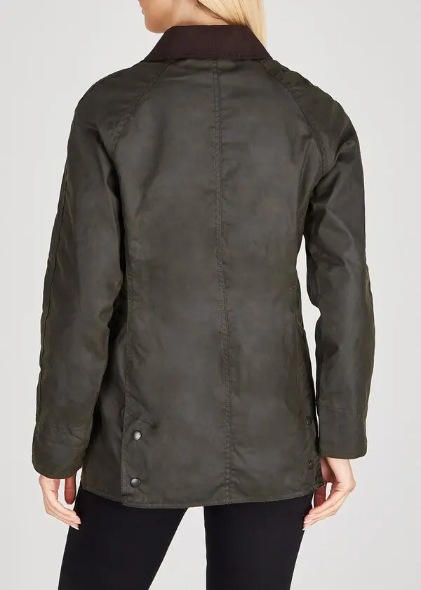 Barbour Beadnell Waxed Cotton Jacket - Dark Green
