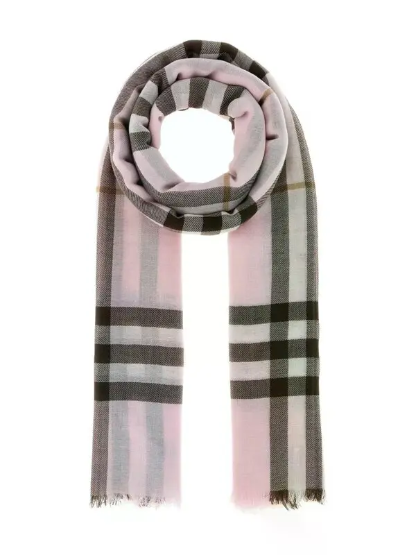 Burberry Check-pattern Scarf - Pink