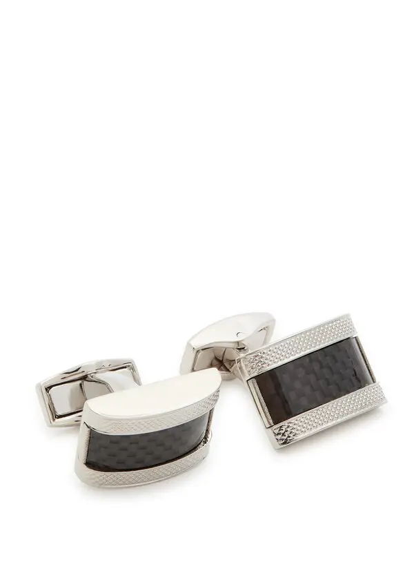 Tateossian Textured Palladium-plated Cufflinks - Silver