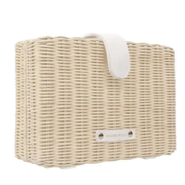 MODERN PICNIC Snacker Pouch - White Wicker