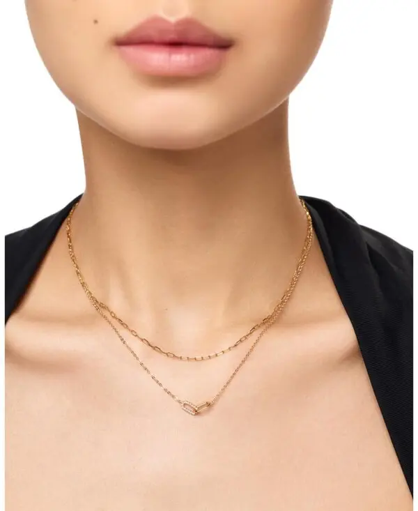 ANA LUISA Solid Lab Grown Diamond Link Necklace