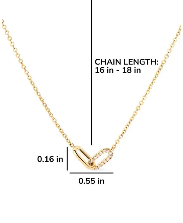 ANA LUISA Solid Lab Grown Diamond Link Necklace