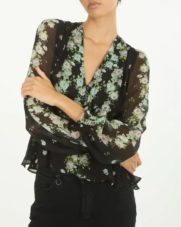 SECRET PON-PON Emerson Floral Print Blouse